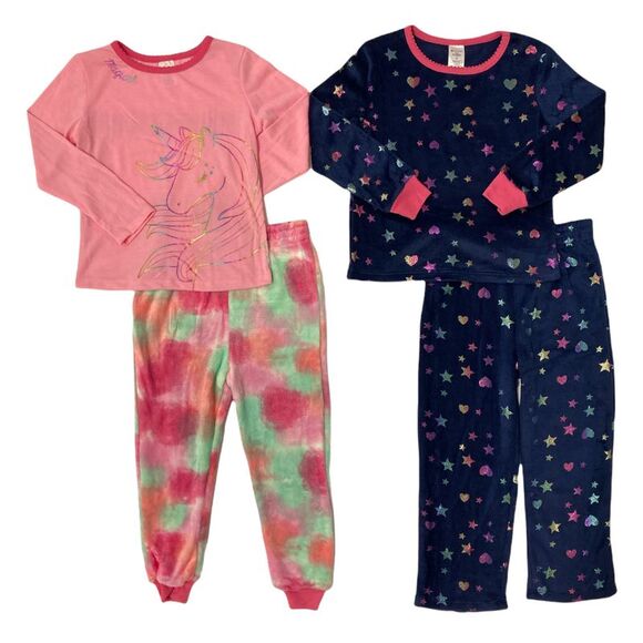 Member's Mark | Pajamas | Members Mark Girls 4 Piece Plush Super Soft ...